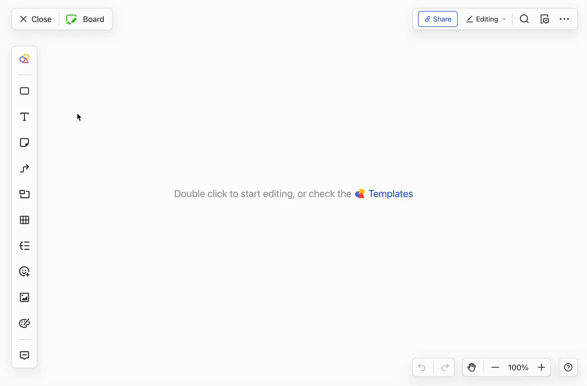 Use swimlane diagrams on a board