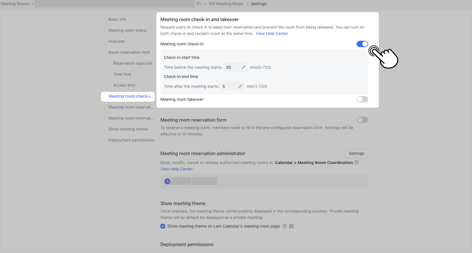 Admin | Configure Lark Rooms Display