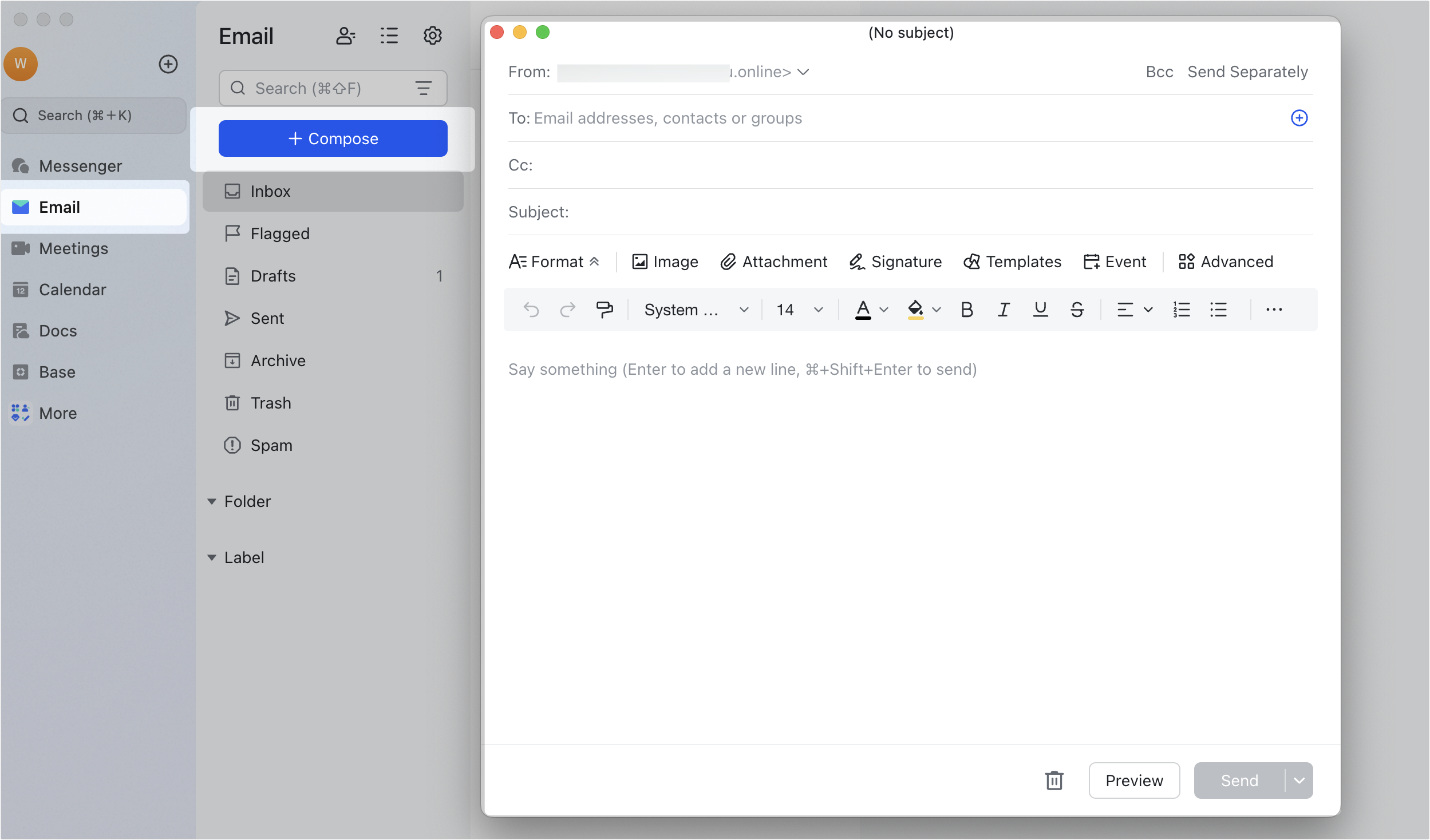 Compose and send emails