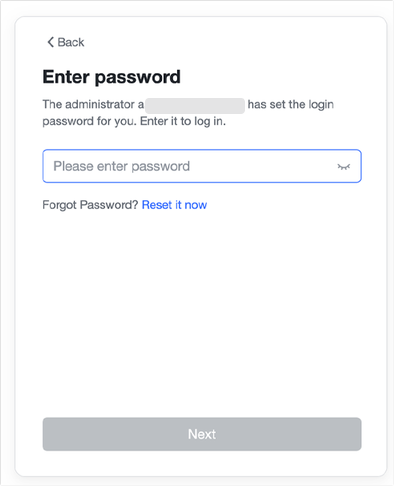 Log in to your account using Lark business email