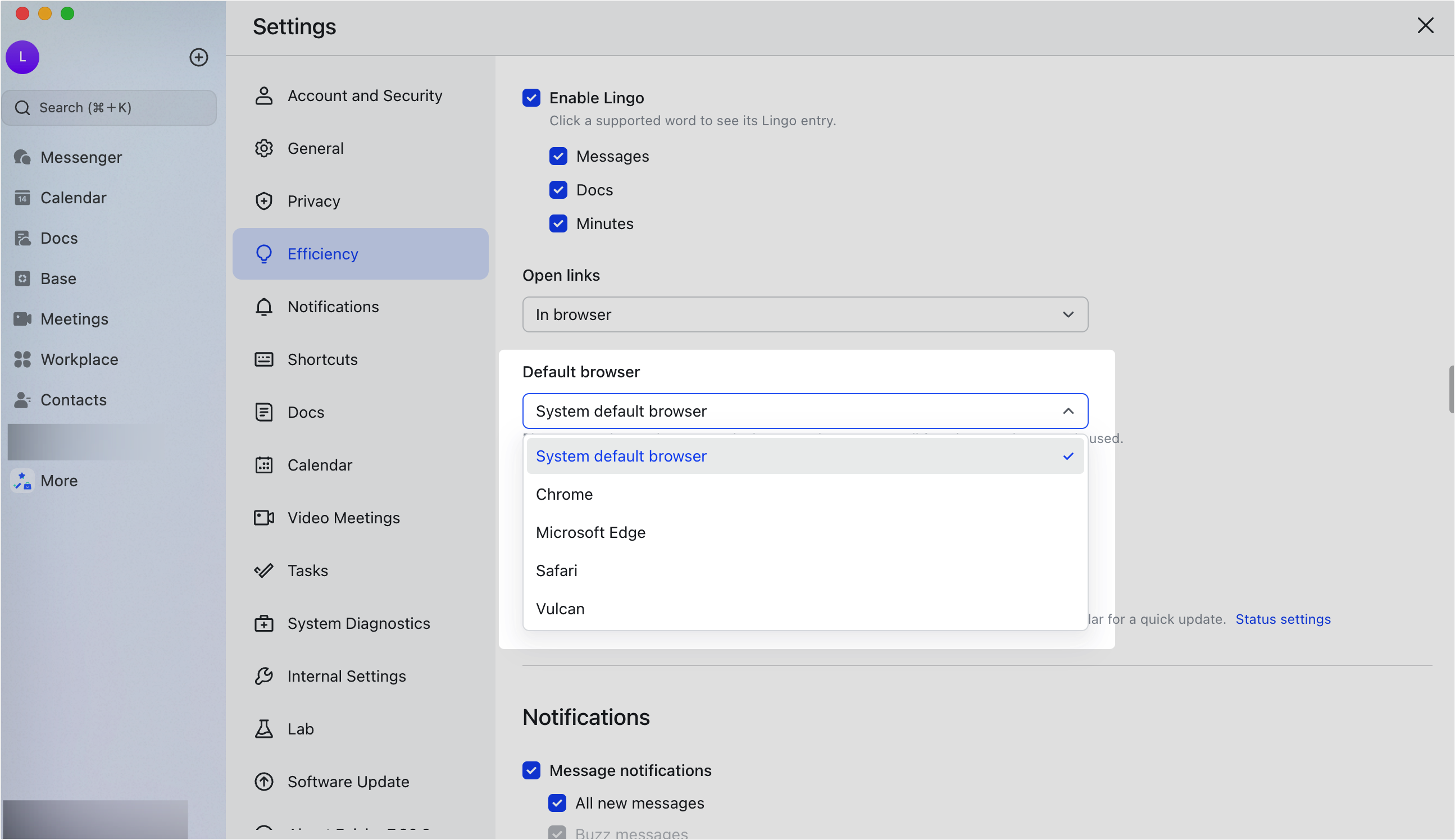 Set the default method for opening documents
