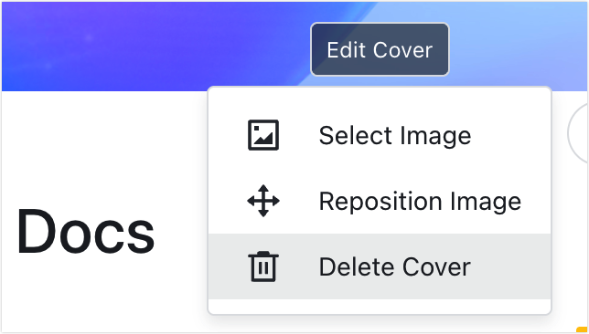 Add and edit covers in Docs