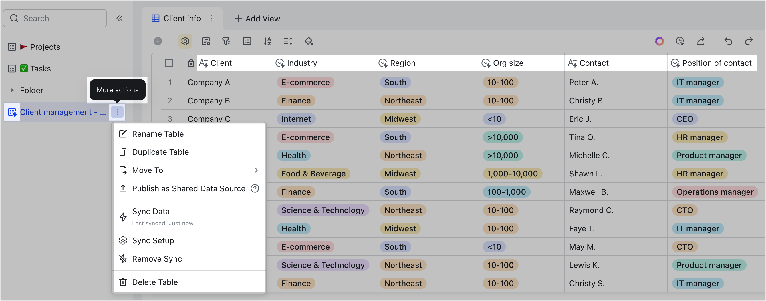 Sync data between bases