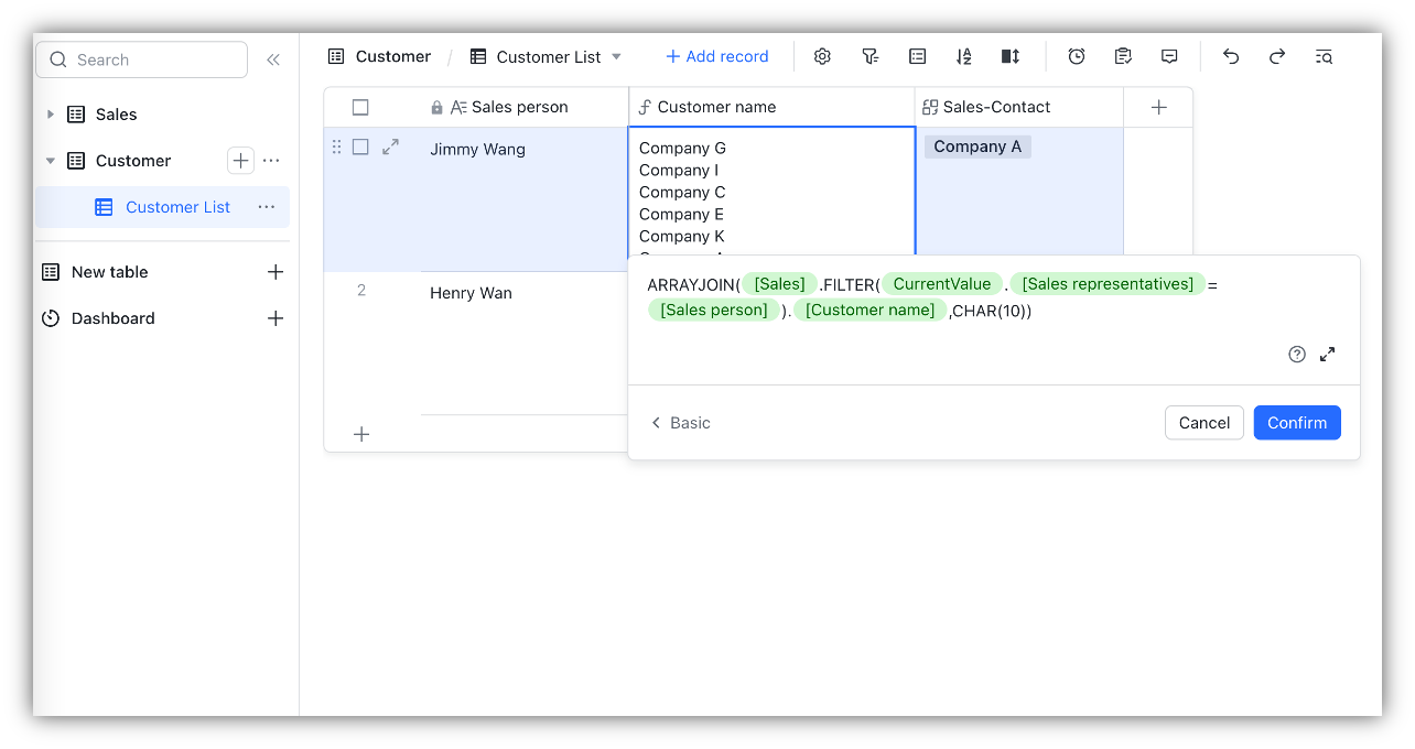 Use the ARRAYJOIN function for Base