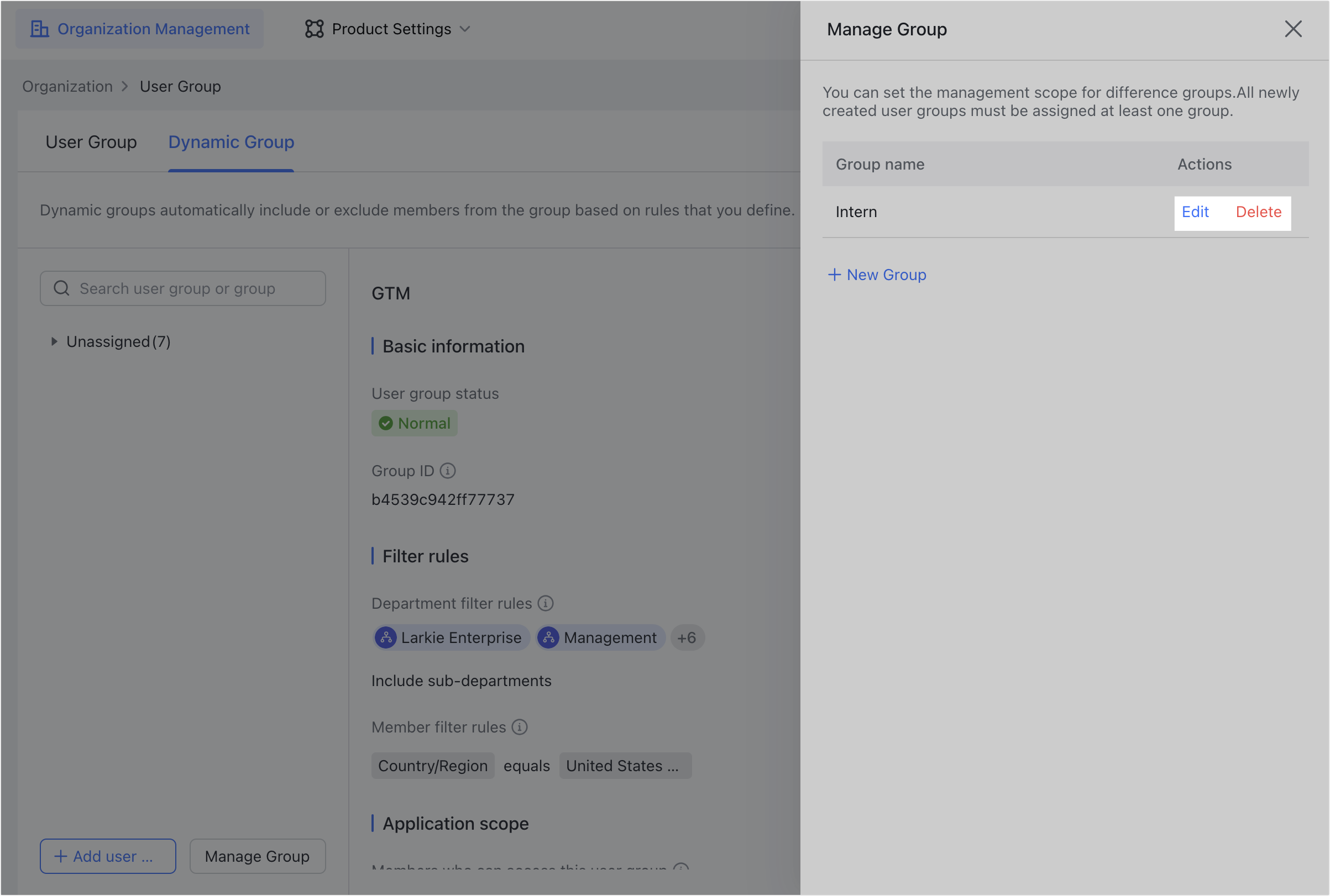 Admin | Configure dynamic groups