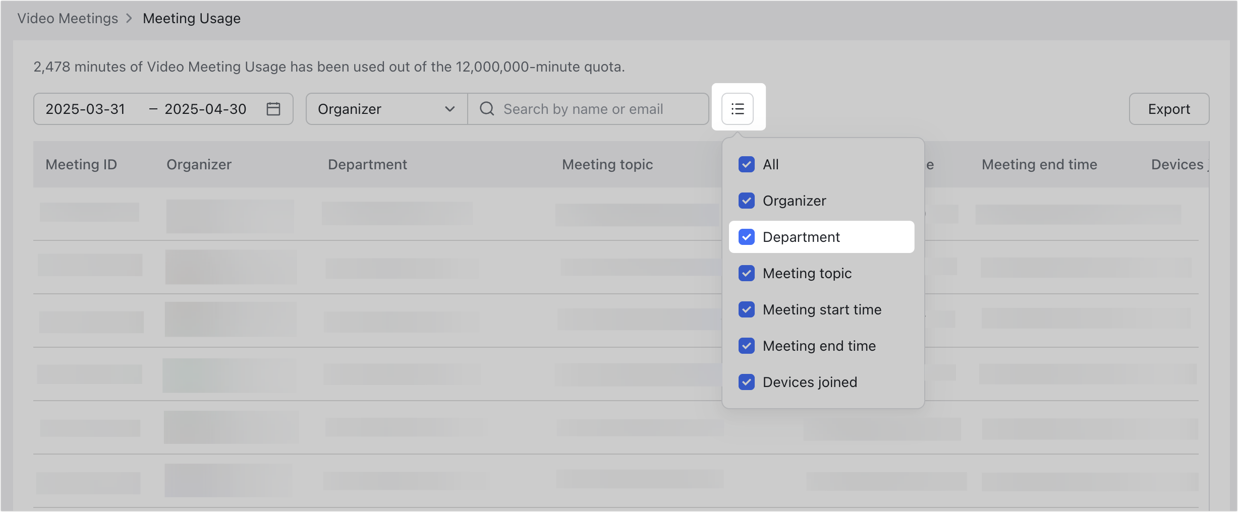 Meetings updates