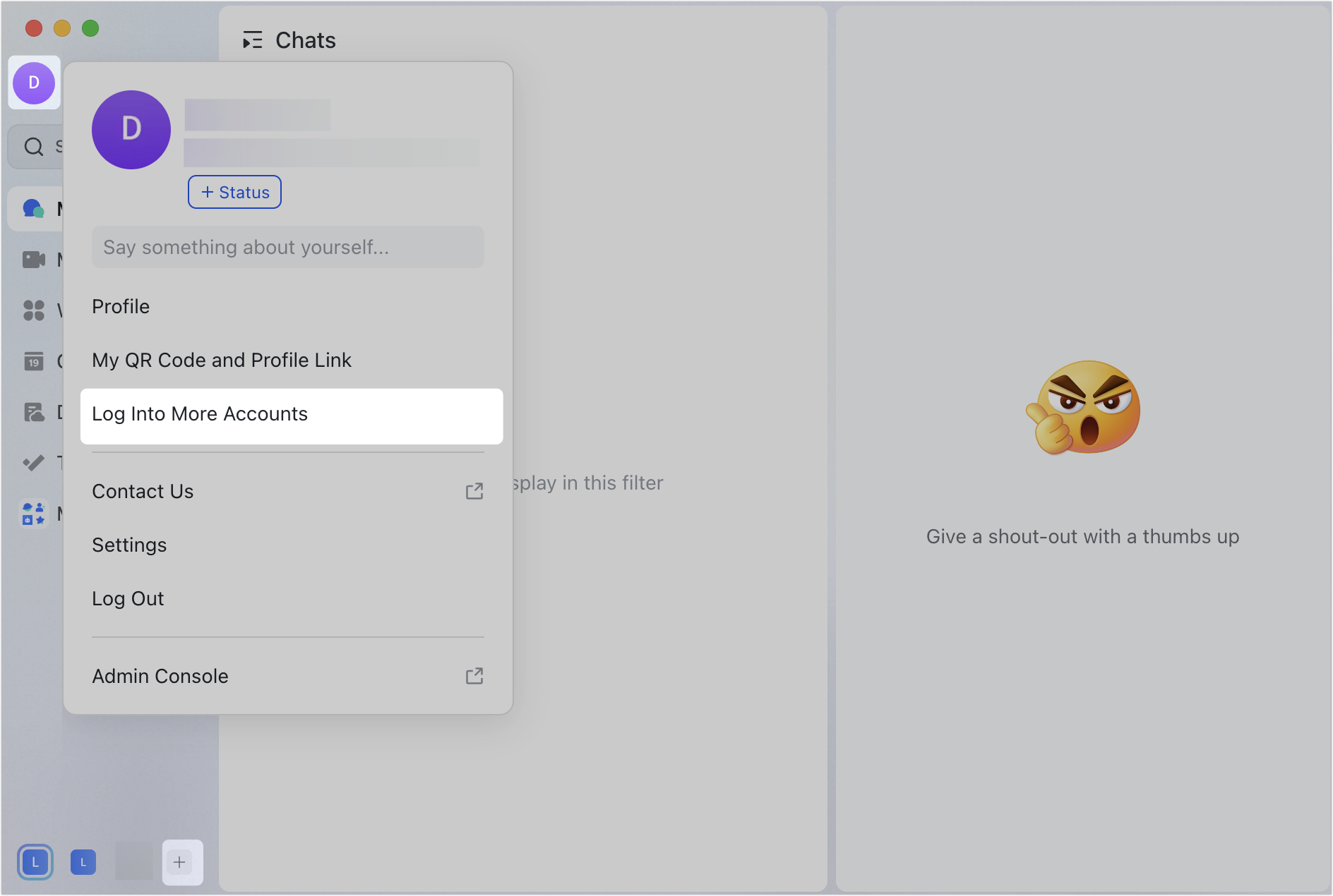 Switch accounts