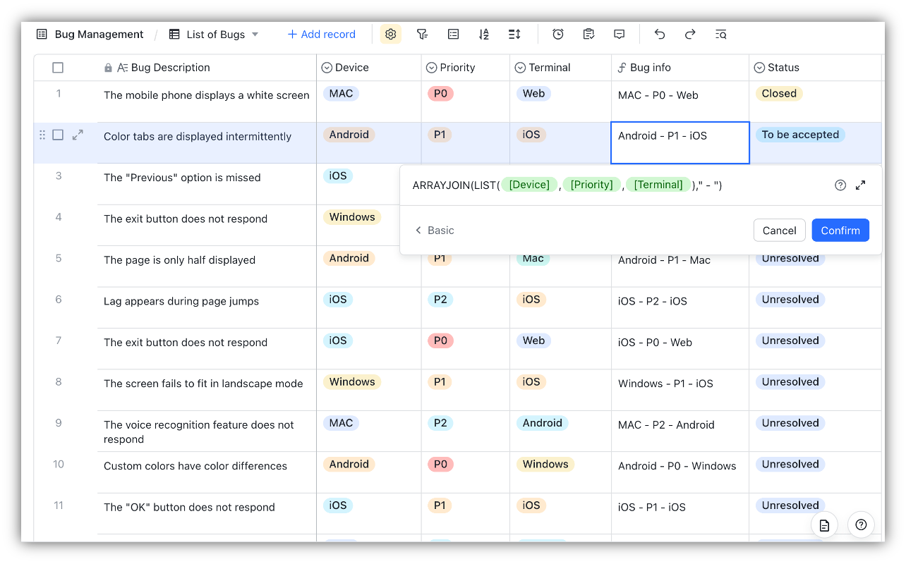 Use the ARRAYJOIN function for Base