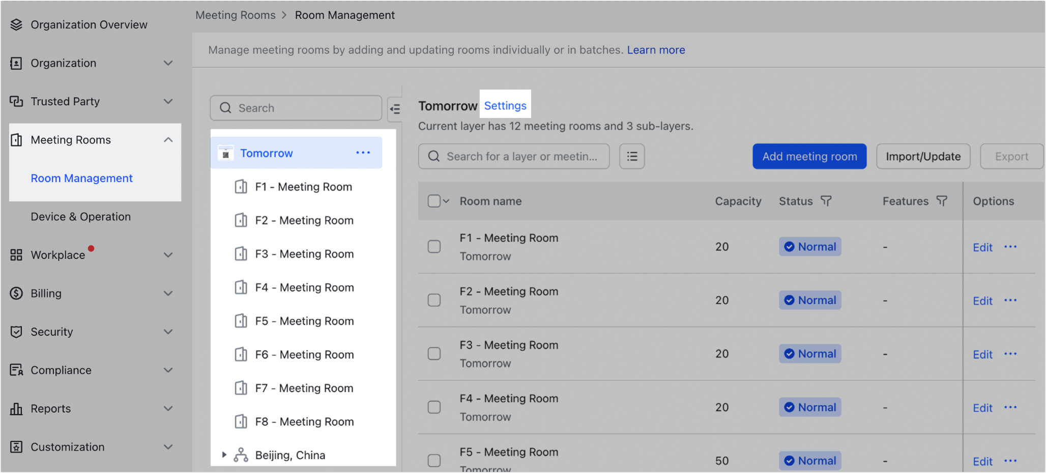 Admin | Configure Lark Rooms Display