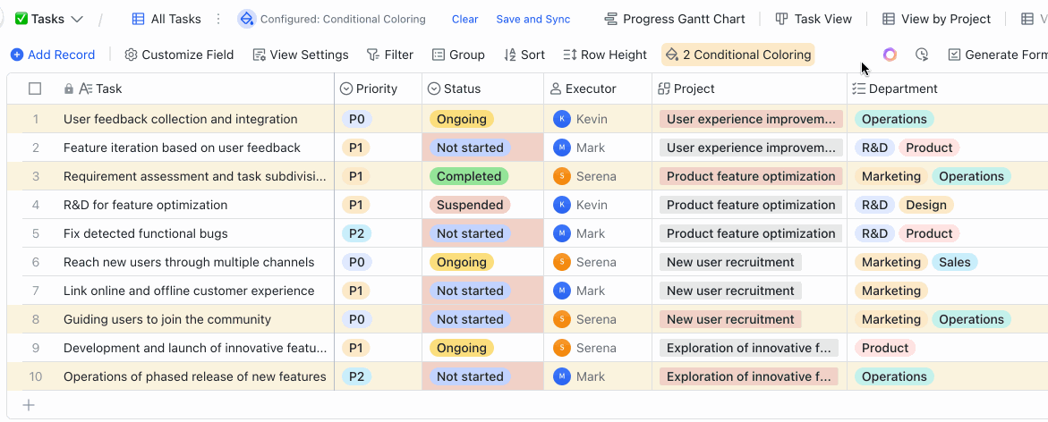 Use conditional coloring in Base
