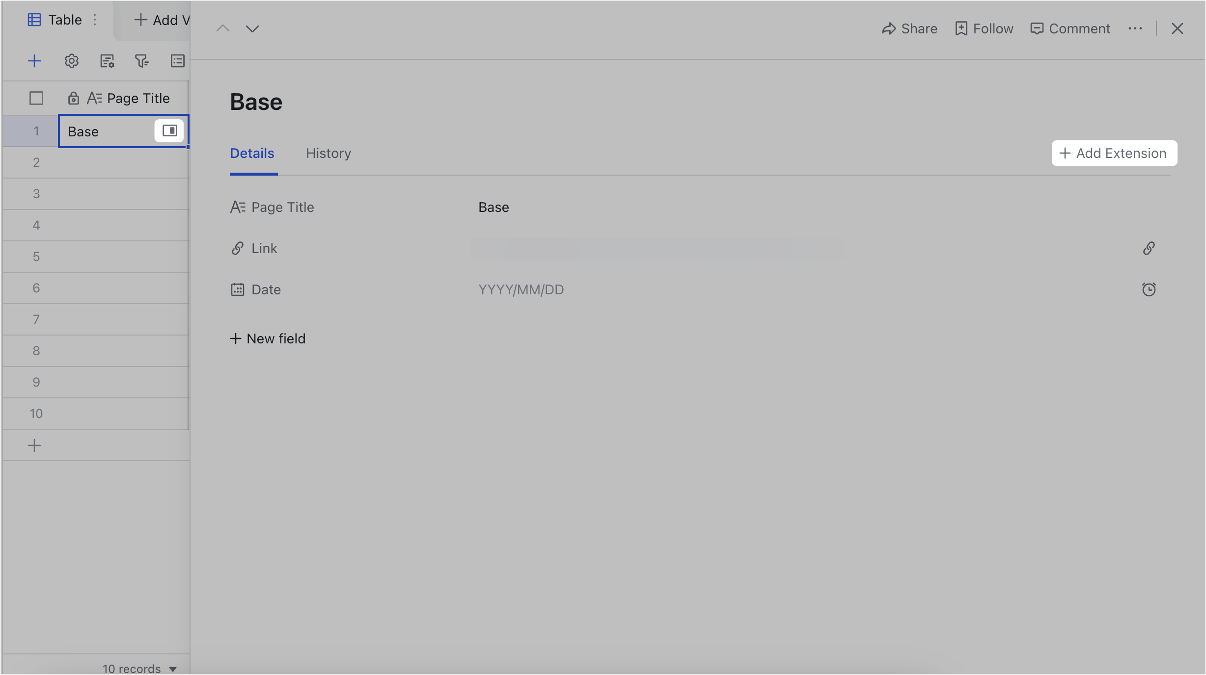 Use the Link Preview extension in Base