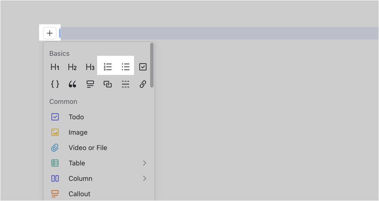 Use numbered and bulleted lists in Docs