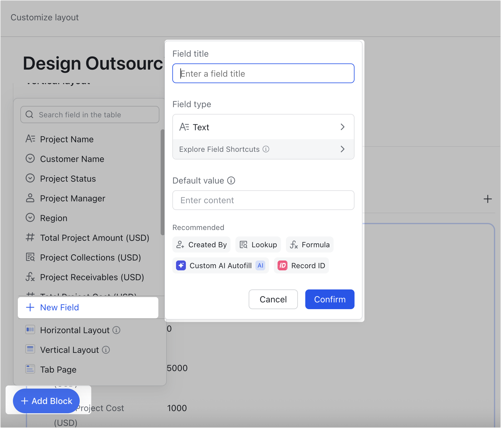 Customize record details pages