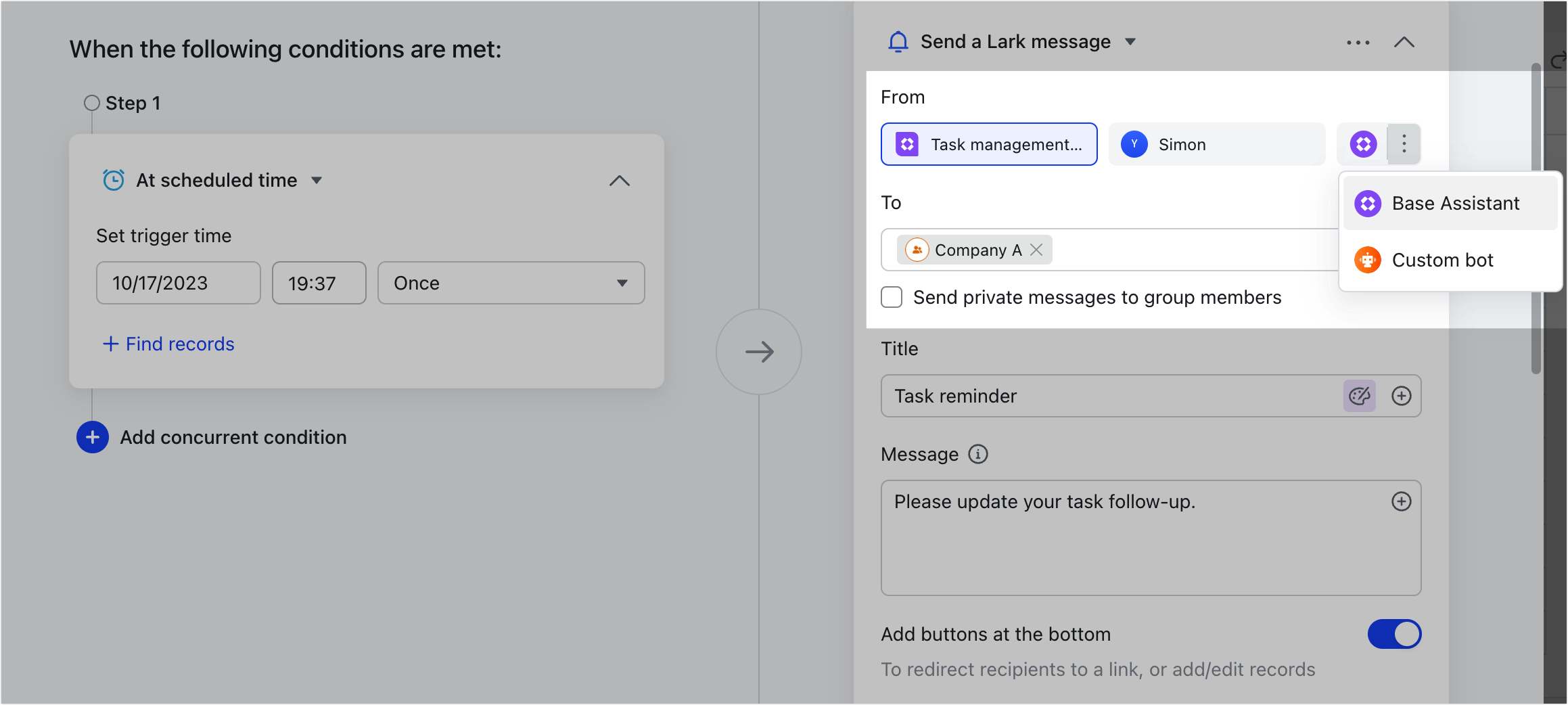 Base best practices: Send messages using Workflow and Automations