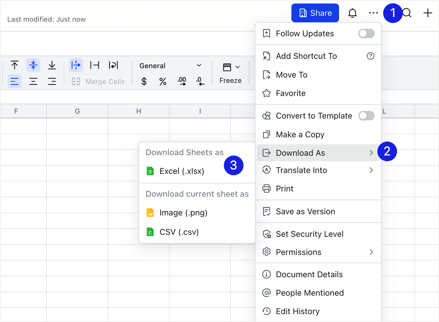 Download Lark Sheets